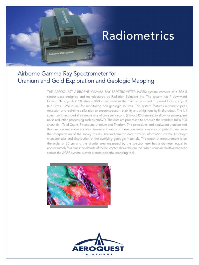 Airborne Gamma Ray Spectrometer for Uranium and Gold Exploration and ...
