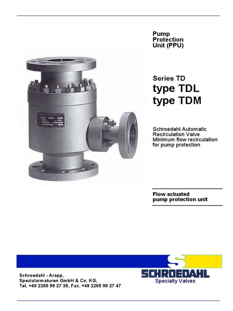 TD Brochure A4 01-09-2000 | PDF | Valve | Pump