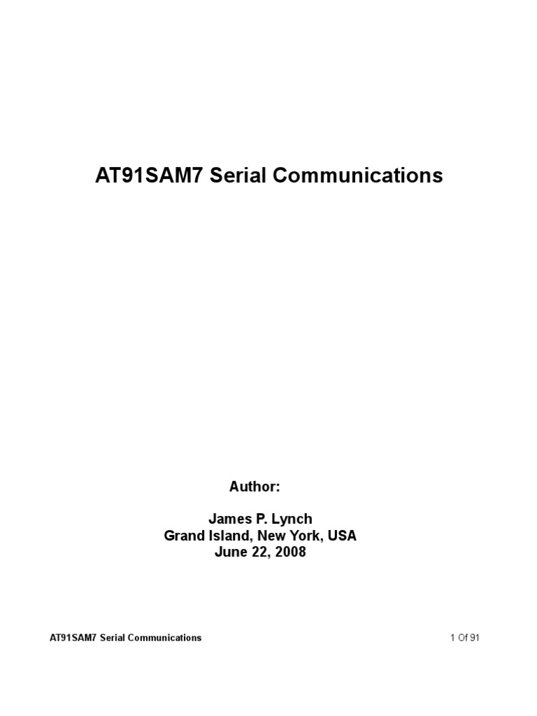 At91sam7 Serial Communications | PDF | Arm Architecture | Areas Of ...