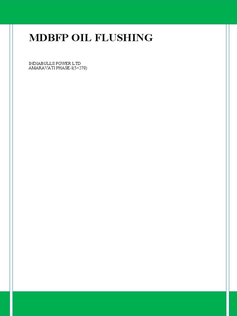 BFP Oil Flushing | PDF | Mechanical Engineering | Chemical Substances