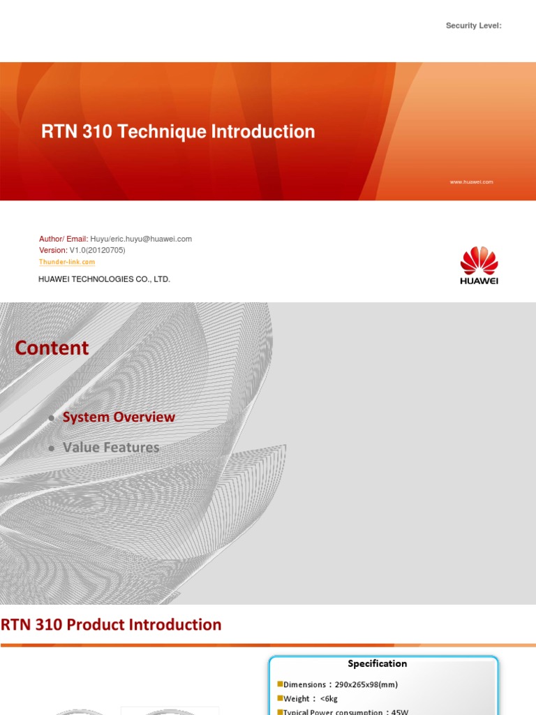 Huawei RTN 310 Technology Slides | PDF | Multiprotocol Label Switching ...