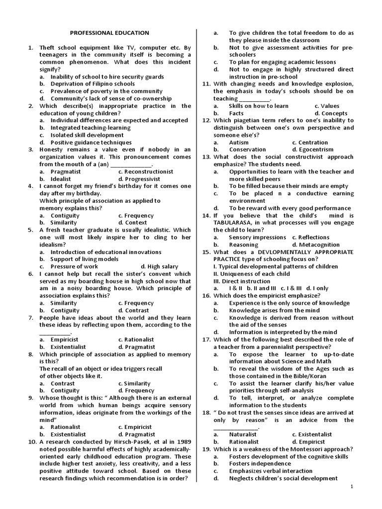 Professional Education | Download Free PDF | Validity (Statistics ...