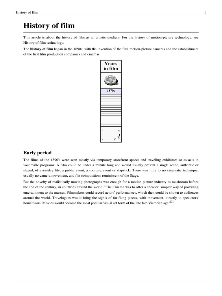 History of Film PDF | PDF | Animation | Cinema