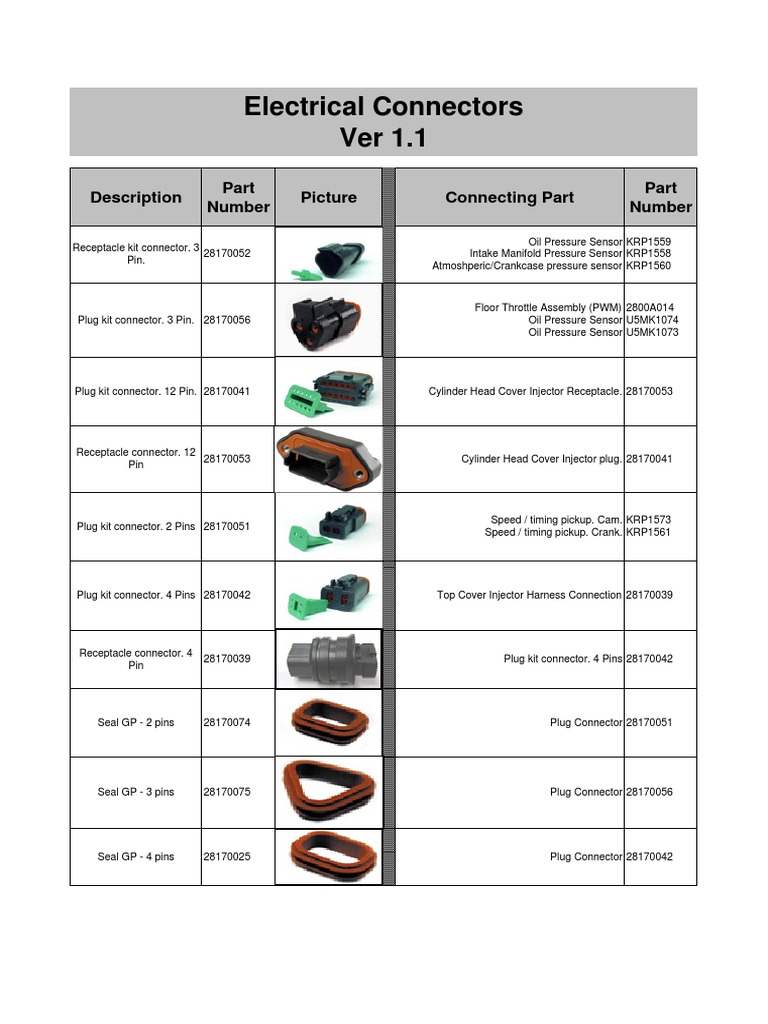 Electrical Connectors | PDF | Electrical Connector | Fuel Injection