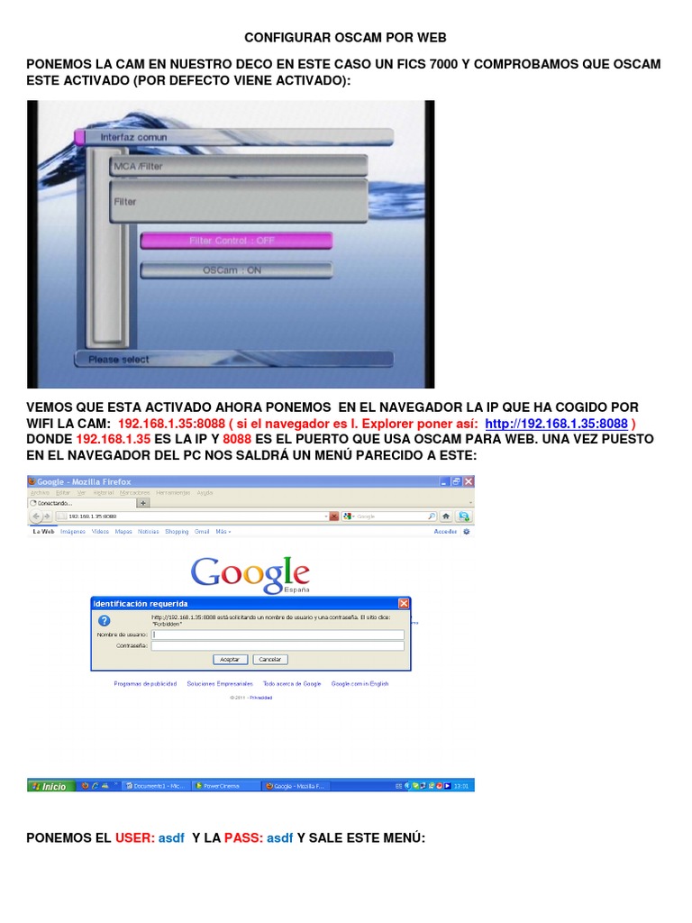 Configurar Oscam Por Web | PDF | Tecnología digital | Software