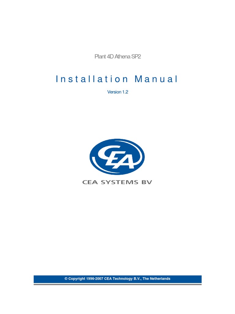 Manual Plant 4D Athena SP2 - Installation-Master | PDF | Installation (Computer Programs ...