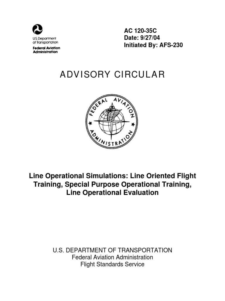 AC120-35c.pdf - (LOFT) | PDF | Simulation | Federal Aviation Administration