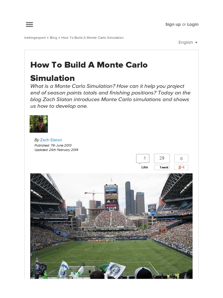 Monte Carlo Simulation Soccer | Download Free PDF | Monte Carlo Method | Logistic Regression