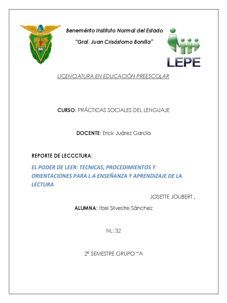 1 El Poder de Leer | PDF | Lectura (proceso) | Educación primaria