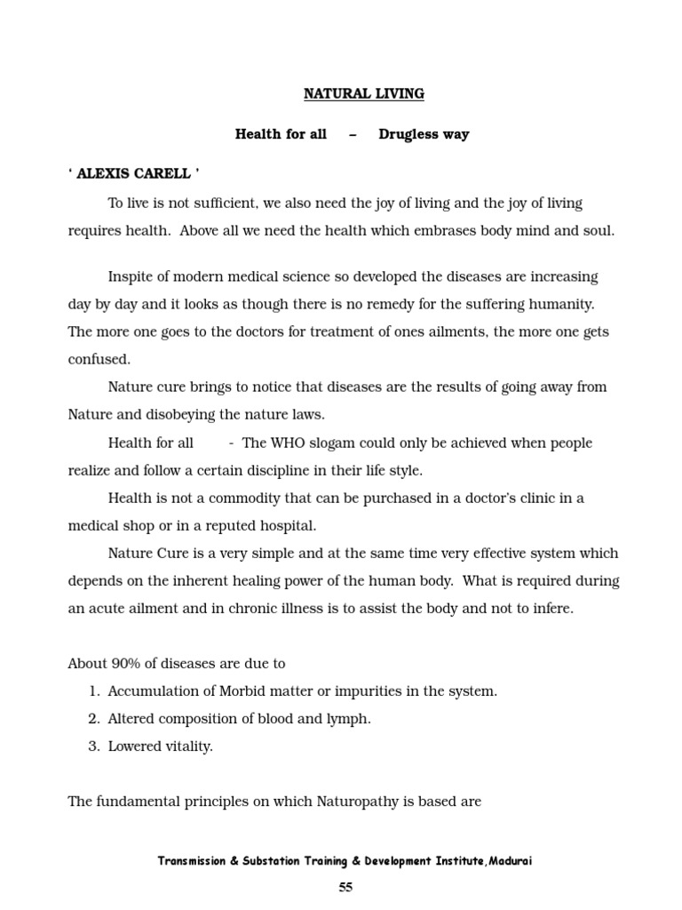 The Fundamental Principles of Nature Cure: A Drugless Approach to ...