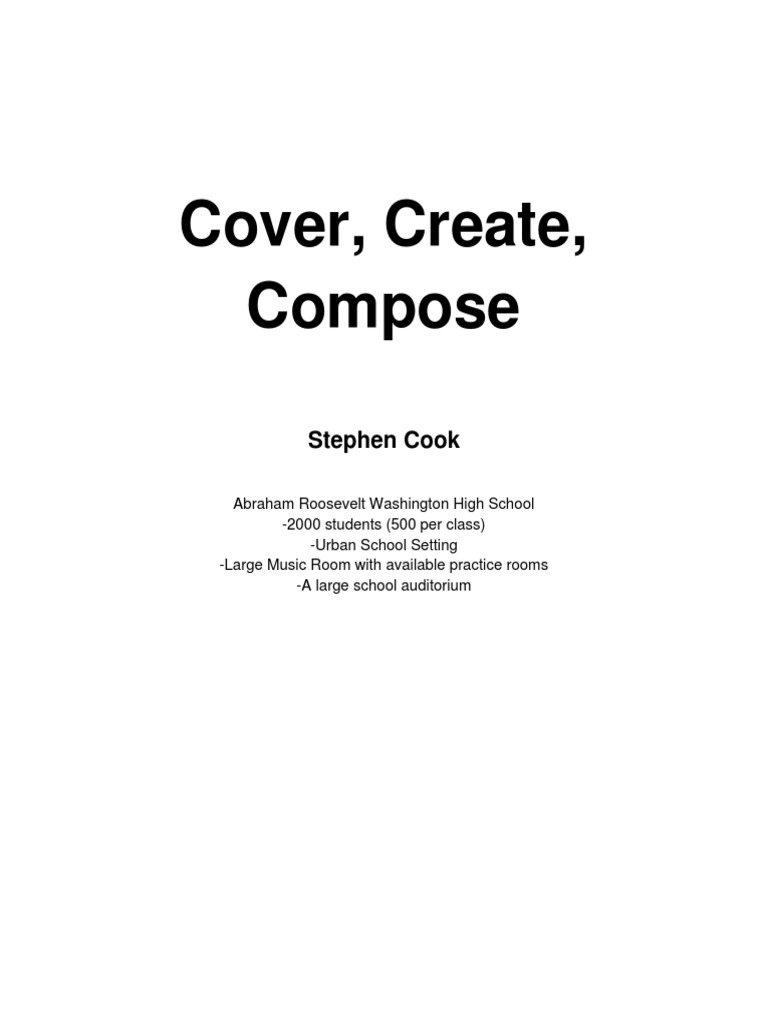 Cover Arrange Compose Revised Document | PDF | Musical Compositions ...