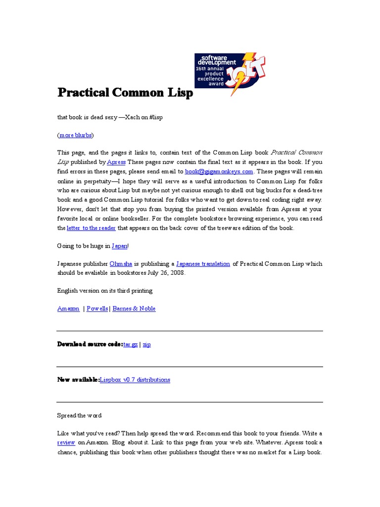 Practical Common Lisp 1