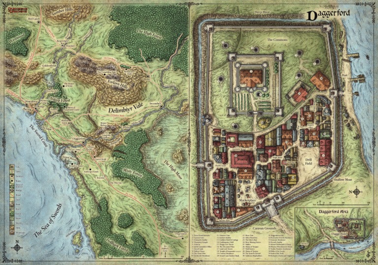 Sotsc Daggerford Sword Coast Poster Map | PDF