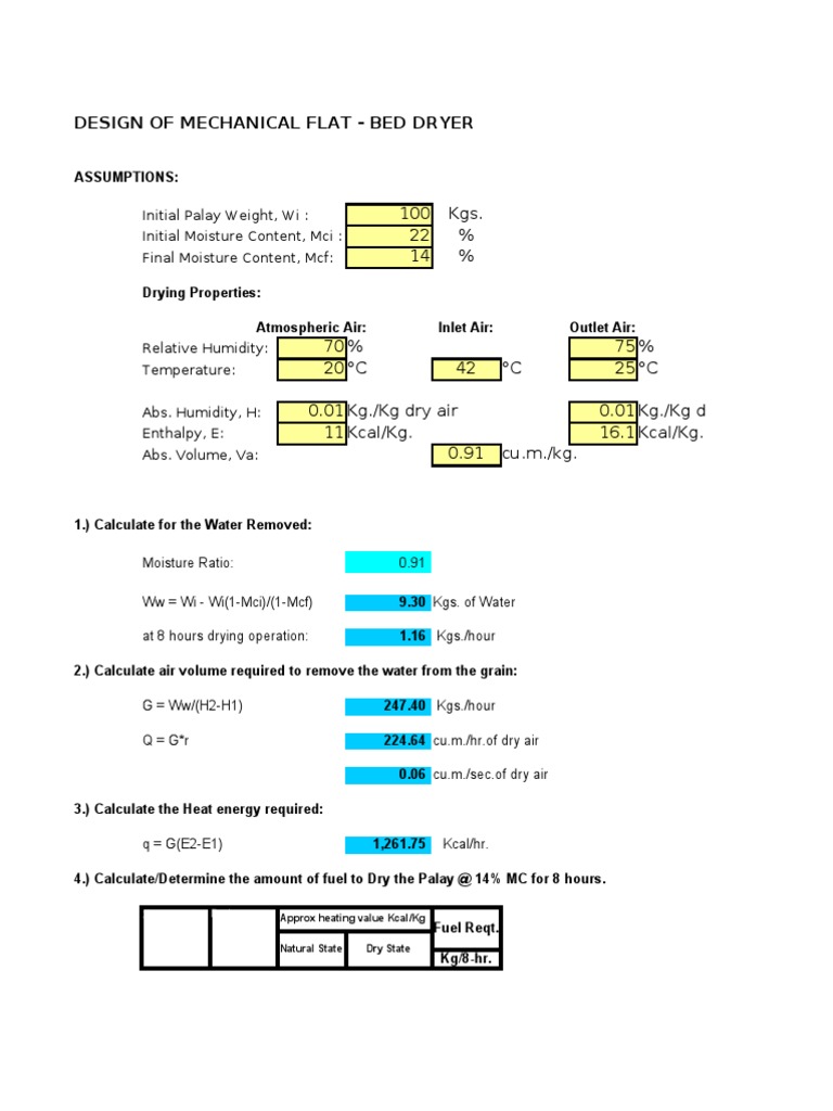Flatbed Dryer Design | PDF | Business