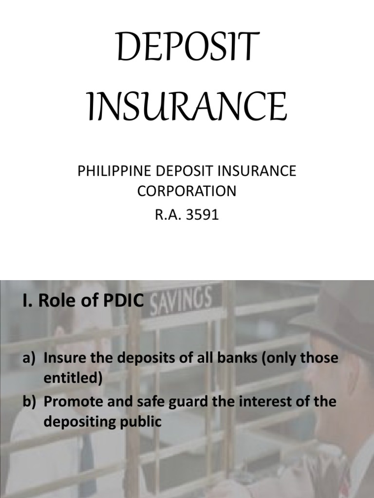 Philippine Deposit Insurance Overview | PDF | Guarantee | Banks