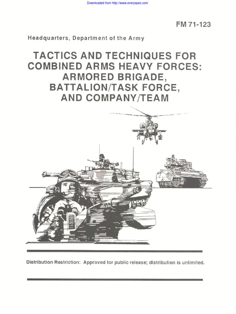 Army FM 71-123: Combined Arms Tactics | PDF | Staff (Military ...