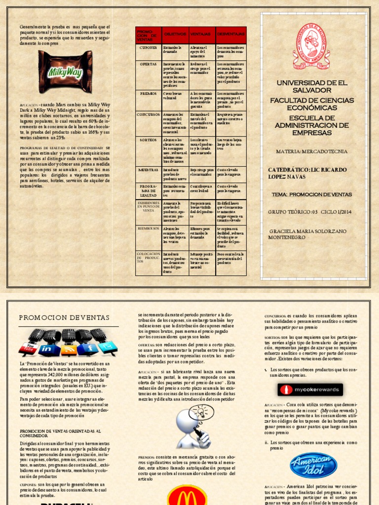 Brochure Promocion Venta | PDF | Producto (Negocio) | Los consumidores