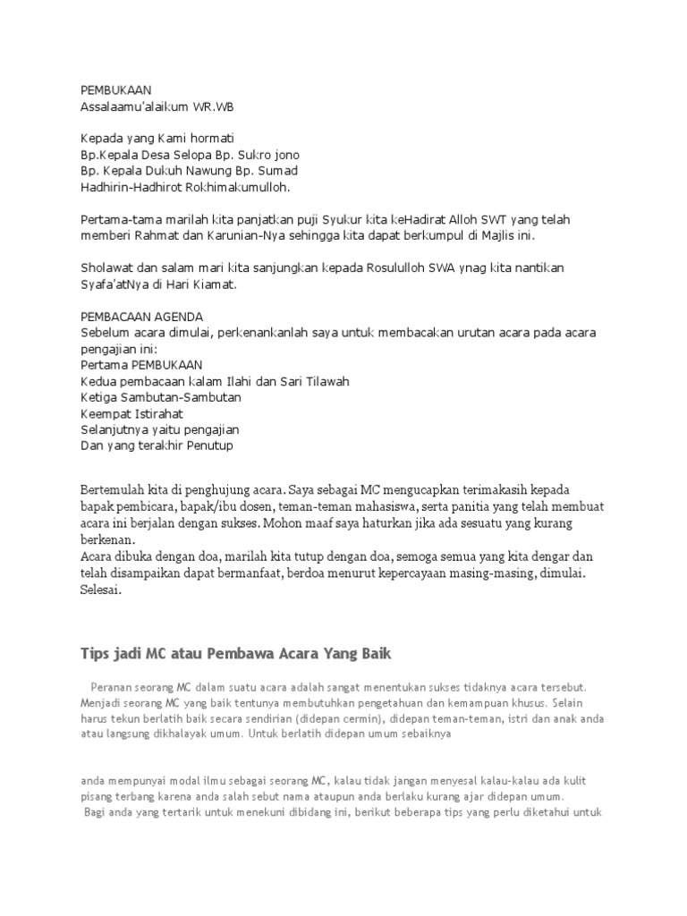 Tips MC | PDF | Karier & Perkembangan