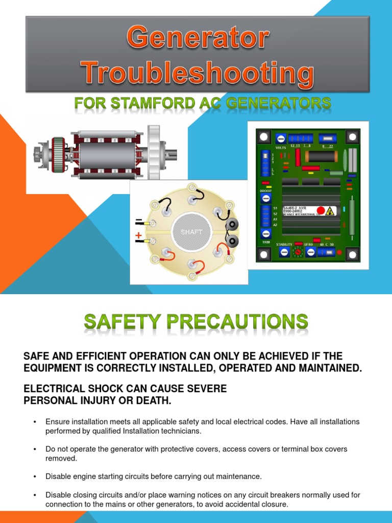 Generator Troubleshooting Guide | PDF | Capacitor | Alternating Current