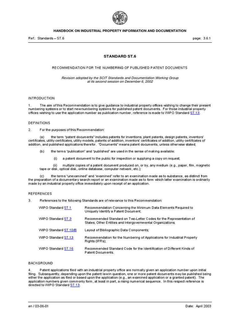 Patent WIPO Document 2013 | PDF | Patent Application | Patent