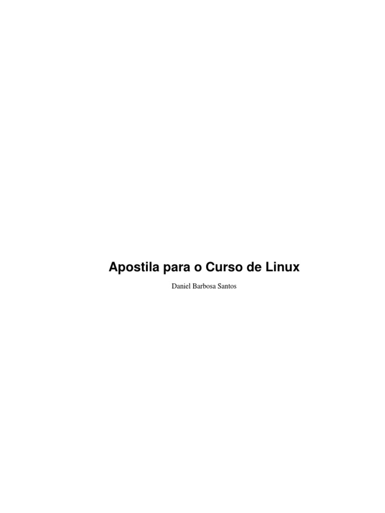 Apostila Curso de Linux | PDF | Software gratuito | Sistema operacional