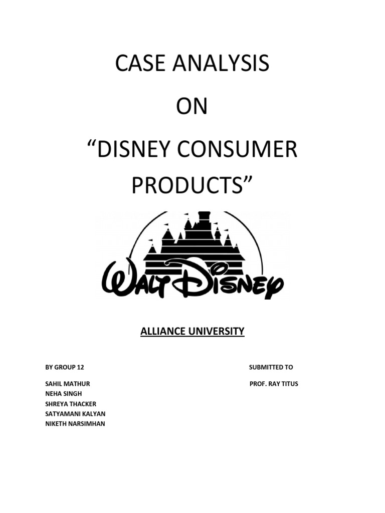 Disney Consumer Products Analysis | PDF | Market Analysis | Competition