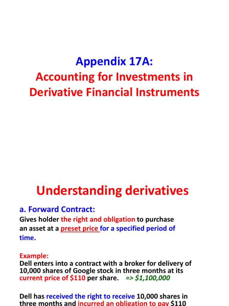 Appendix 17A:: Accounting For Investments in Derivative Financial ...