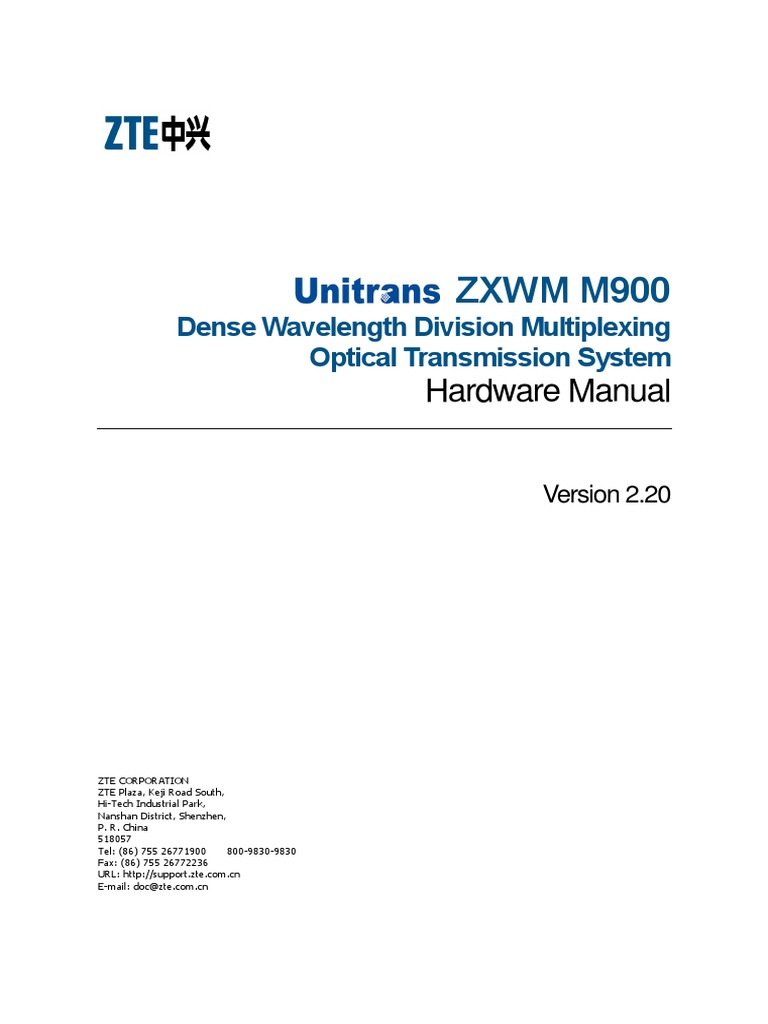 ZXWM M900 V2 20 Hardware Manual 156108 PDF | PDF | Computer Network ...