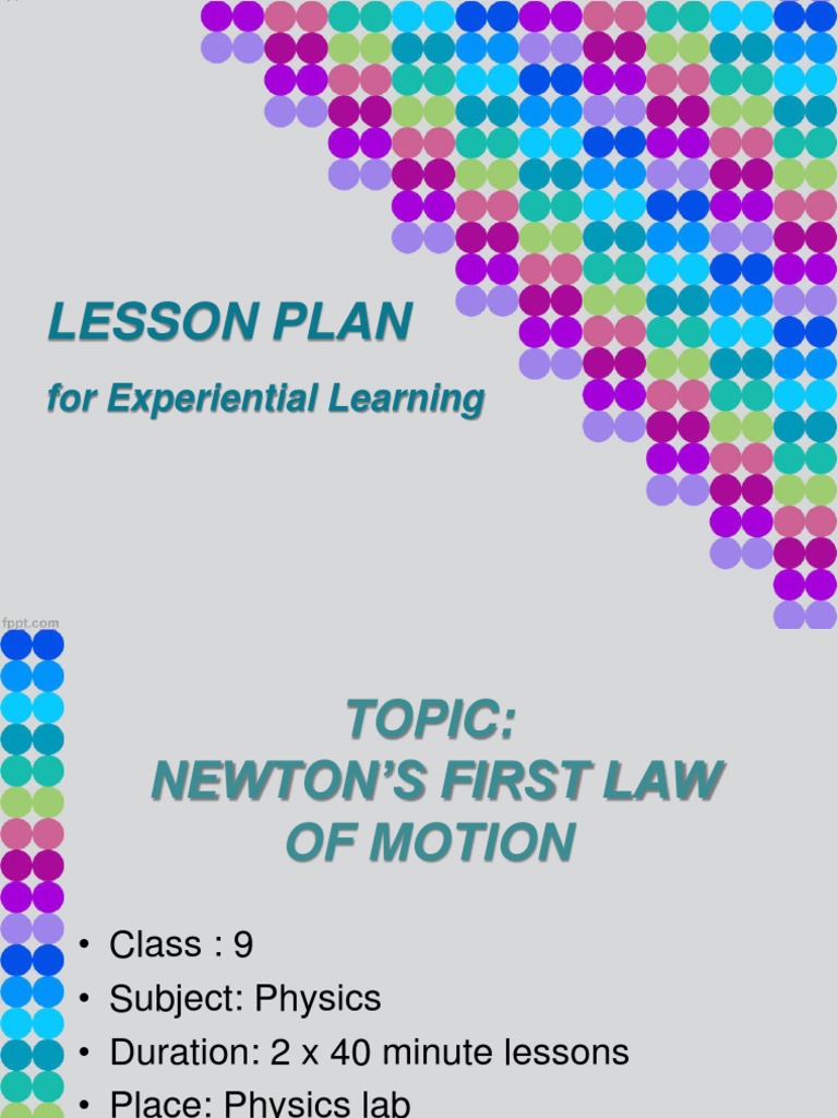 Newton's First Law Lesson Plan | PDF | Lesson Plan | Concept