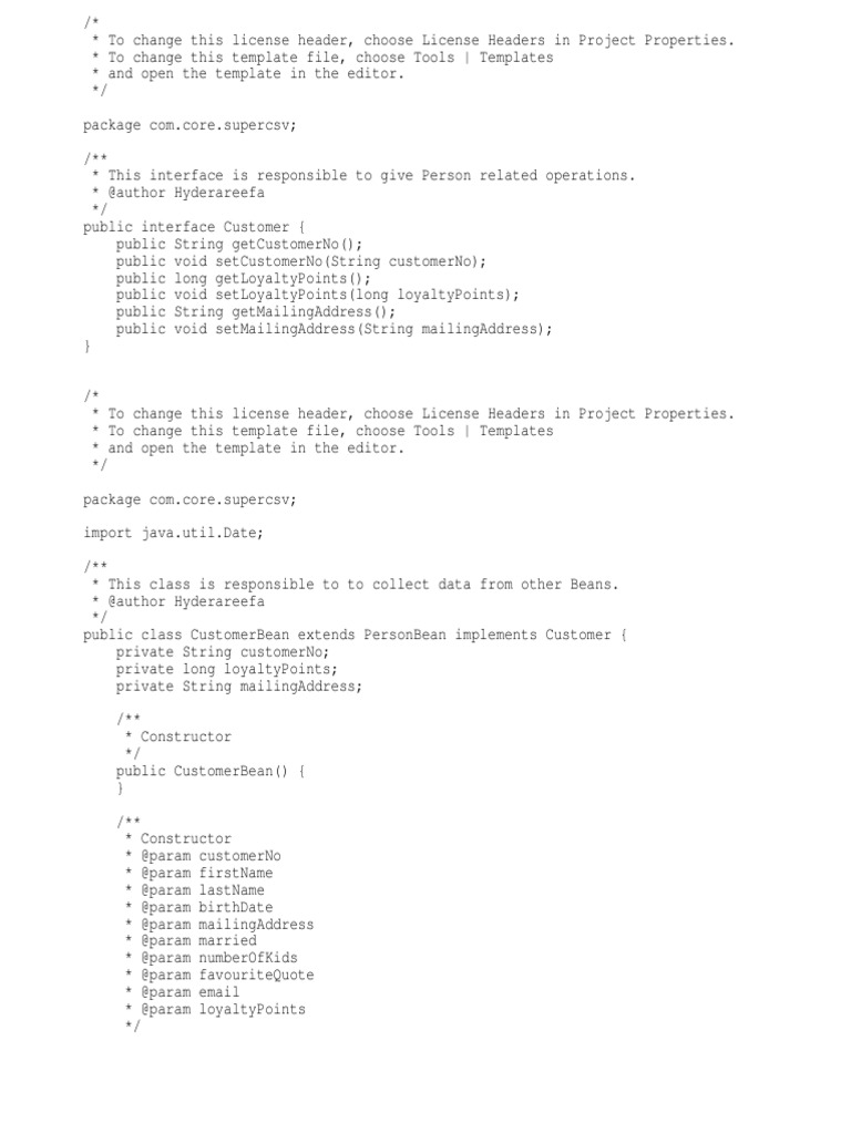 Super Csv Example Pdf Java Programming Language Data