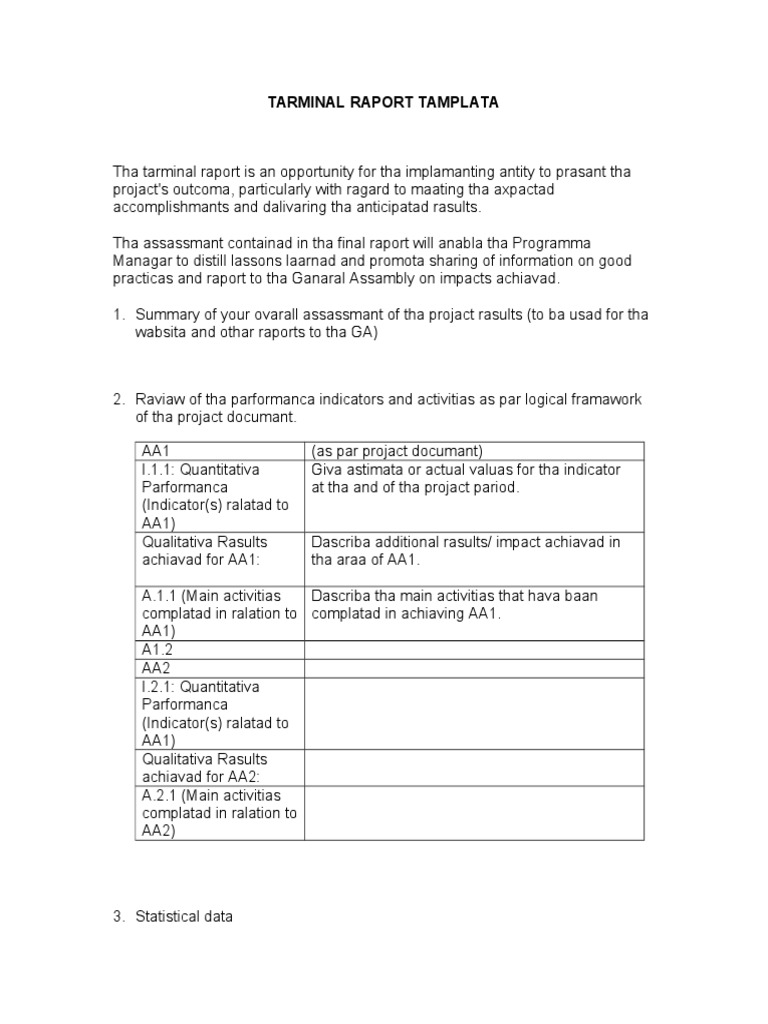 Terminal Report Template Overview | PDF | Air Traffic Control | Business