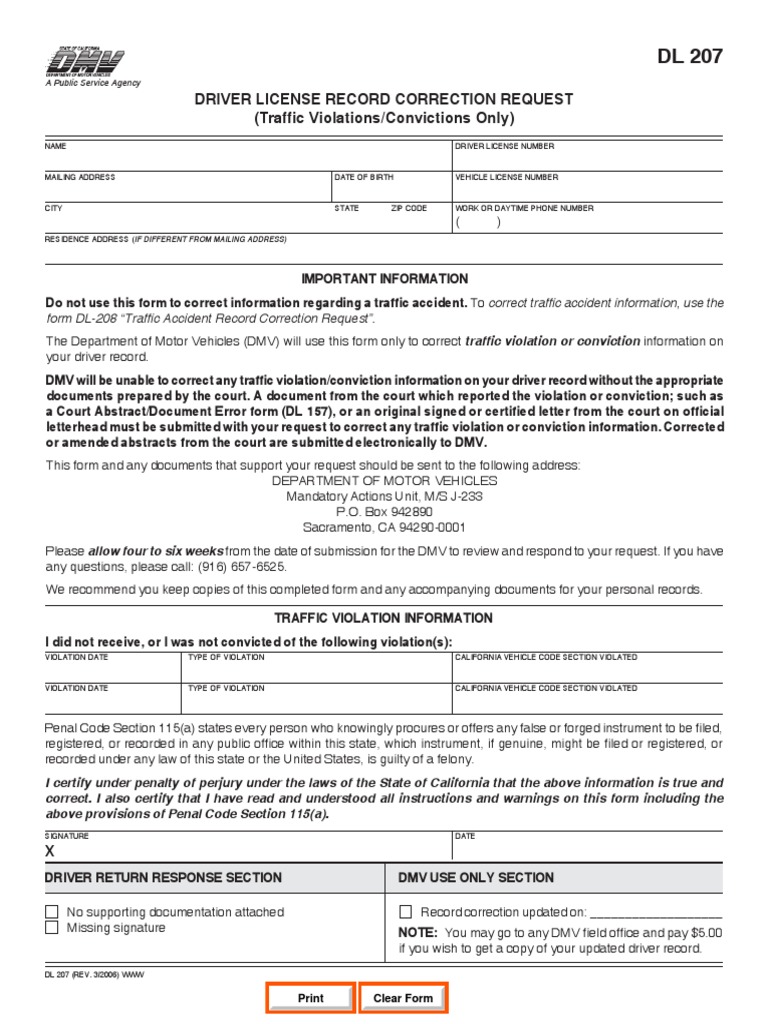 dl207 | Department Of Motor Vehicles | Traffic