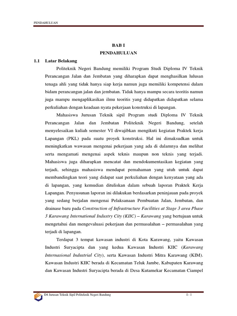 BAB I Pendahuluan laporan PKL