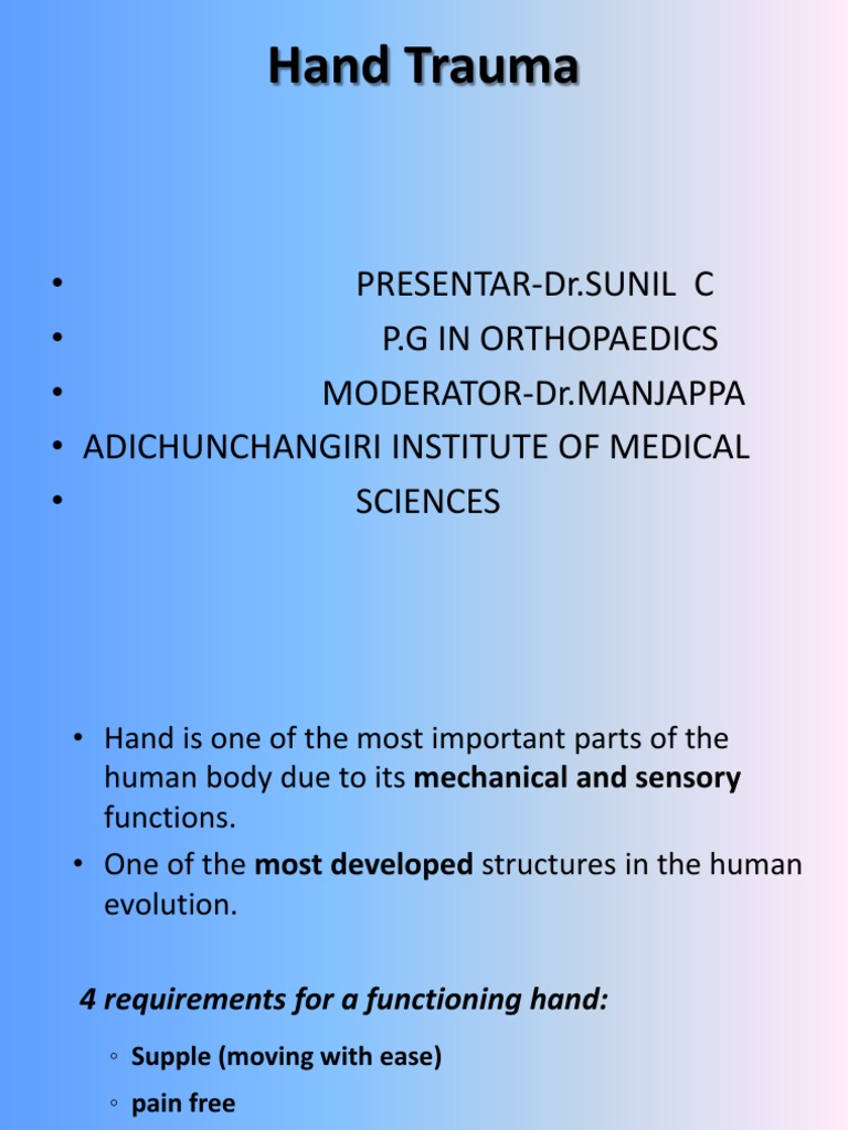 Hand Injuries | PDF | Thumb | Hand