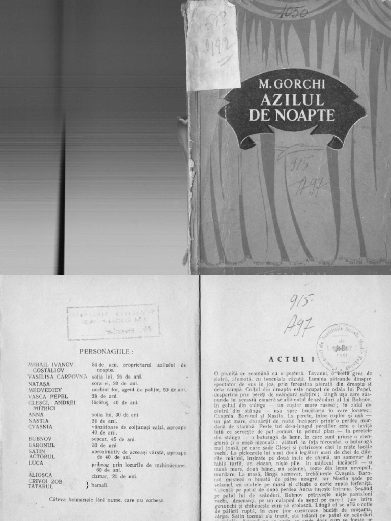 Maksim Gorki - Azilul-de-Noapte | PDF