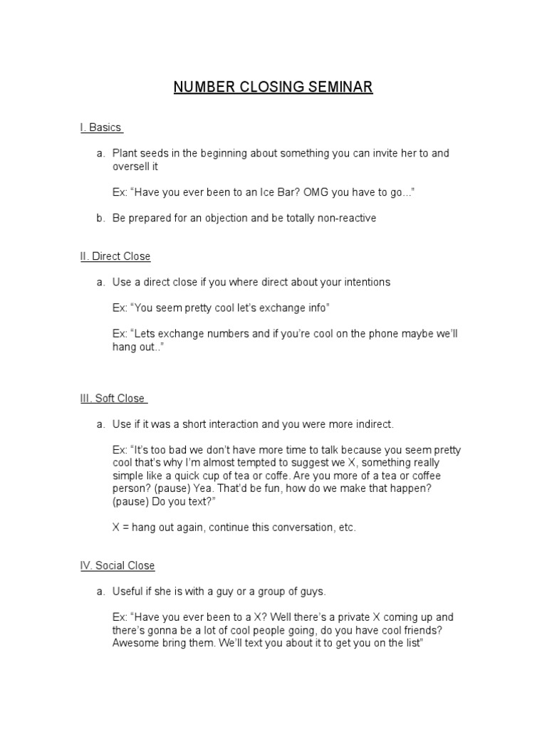 Number Closing Notes | PDF | Leisure