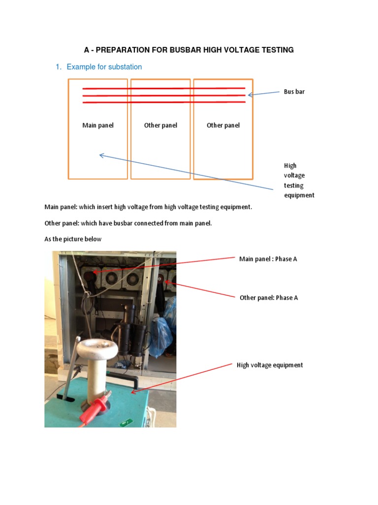 1.preparation For Busbar and Cable Highvoltage Testing | PDF