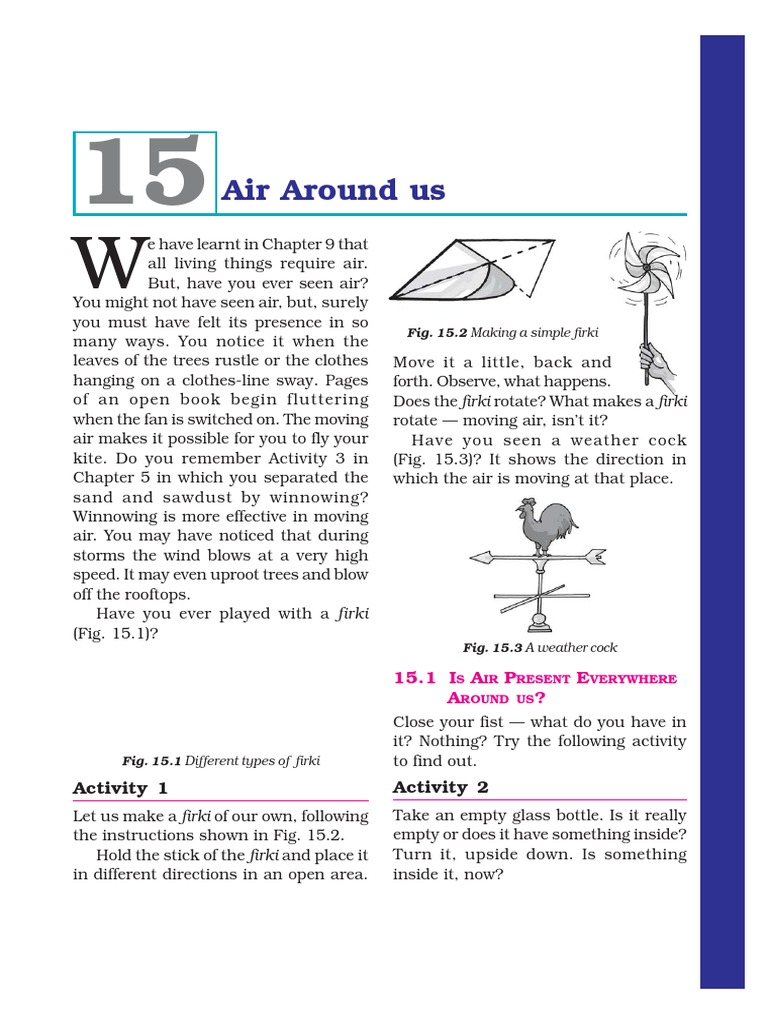 Air Around Us: Activity 1 Activity 2 | PDF | Atmosphere Of Earth | Oxygen