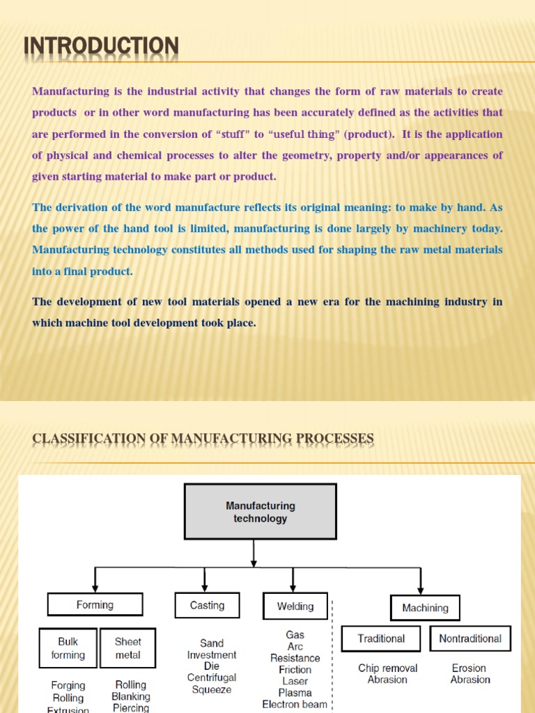 Overview of Manufacturing Technology | PDF | Machining | Force