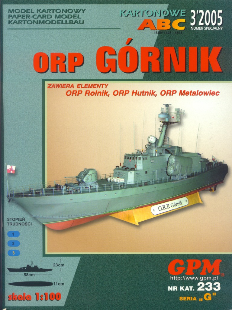 (Papermodels@Emule) (GPM 233) - Missile Corvette ORP Gornik | PDF ...