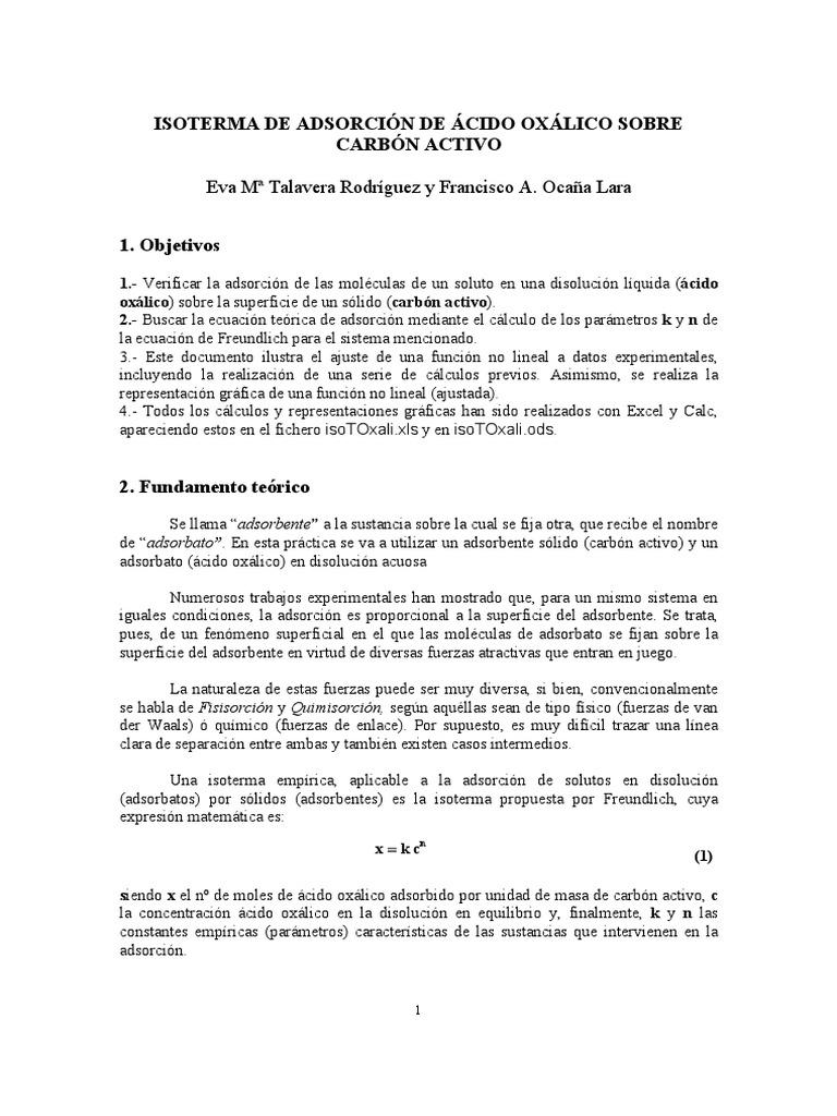 Iso TOxali Carbt | PDF | Adsorción | Química