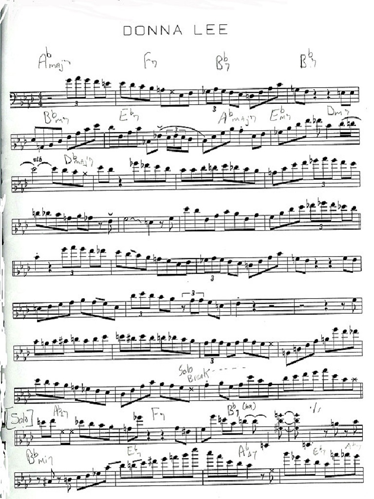 Jaco Pastorius - Donna Lee | PDF