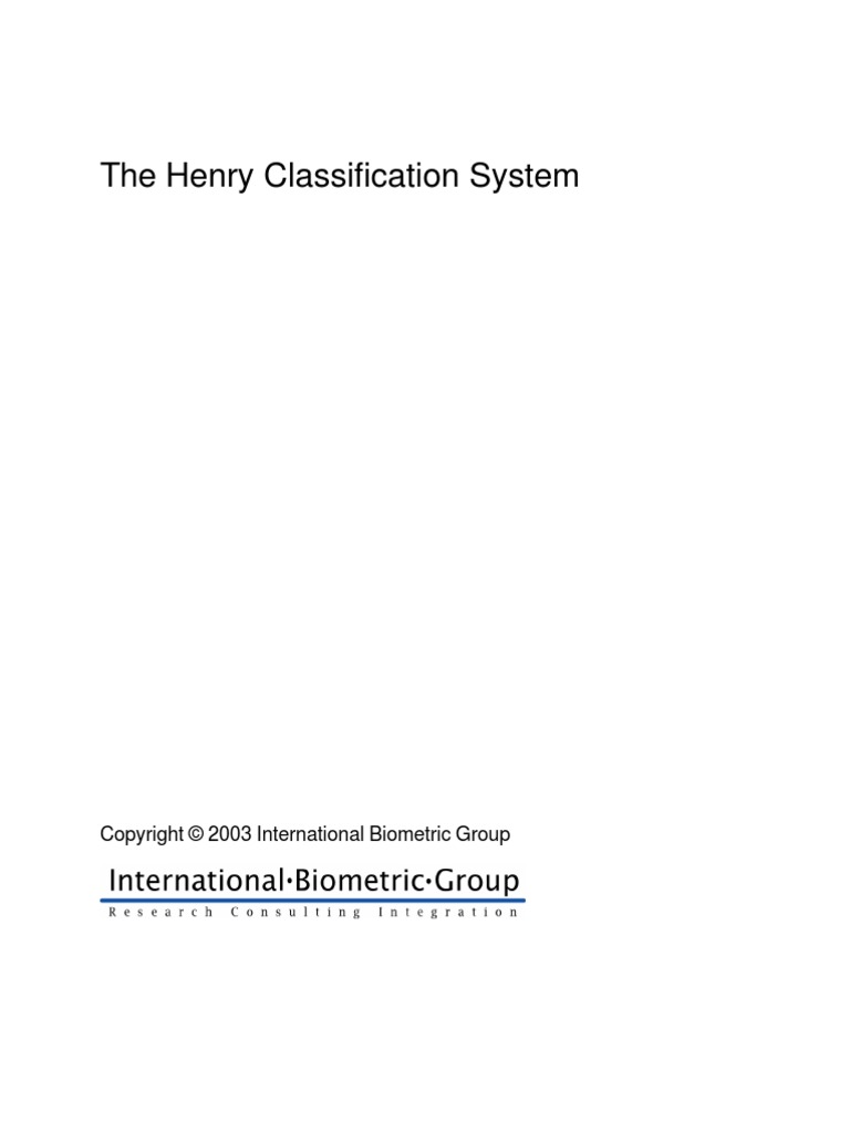 Henry Fingerprint Classification | PDF | Biometrics | Privacy