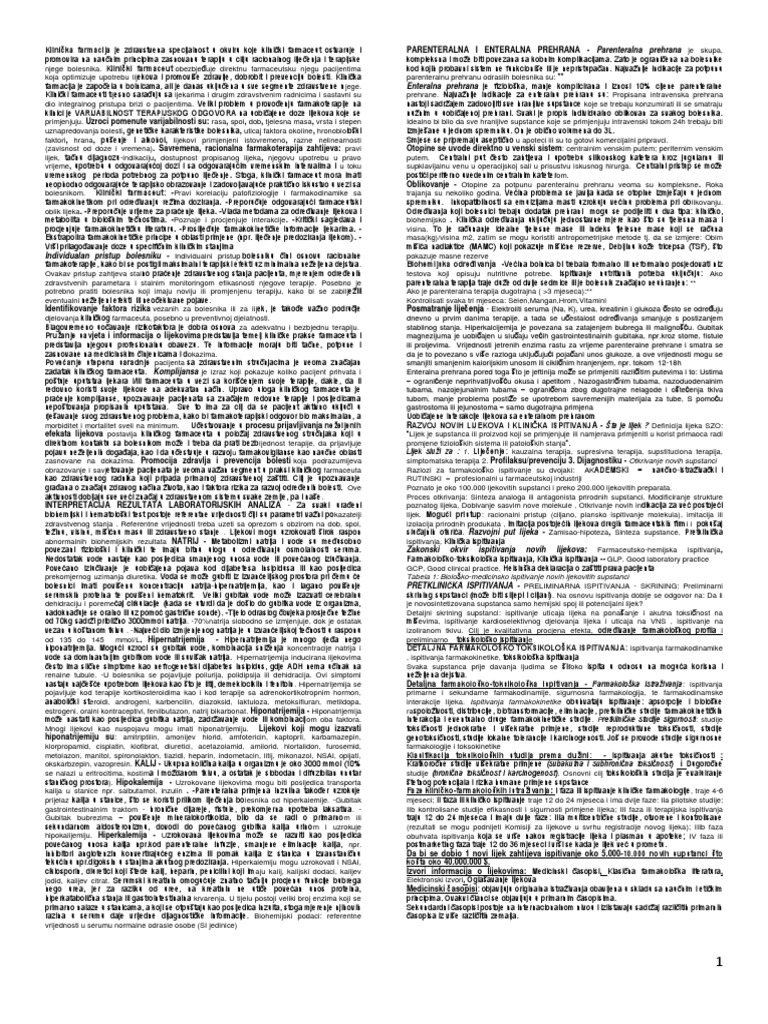 Klinicka Farmacija | PDF