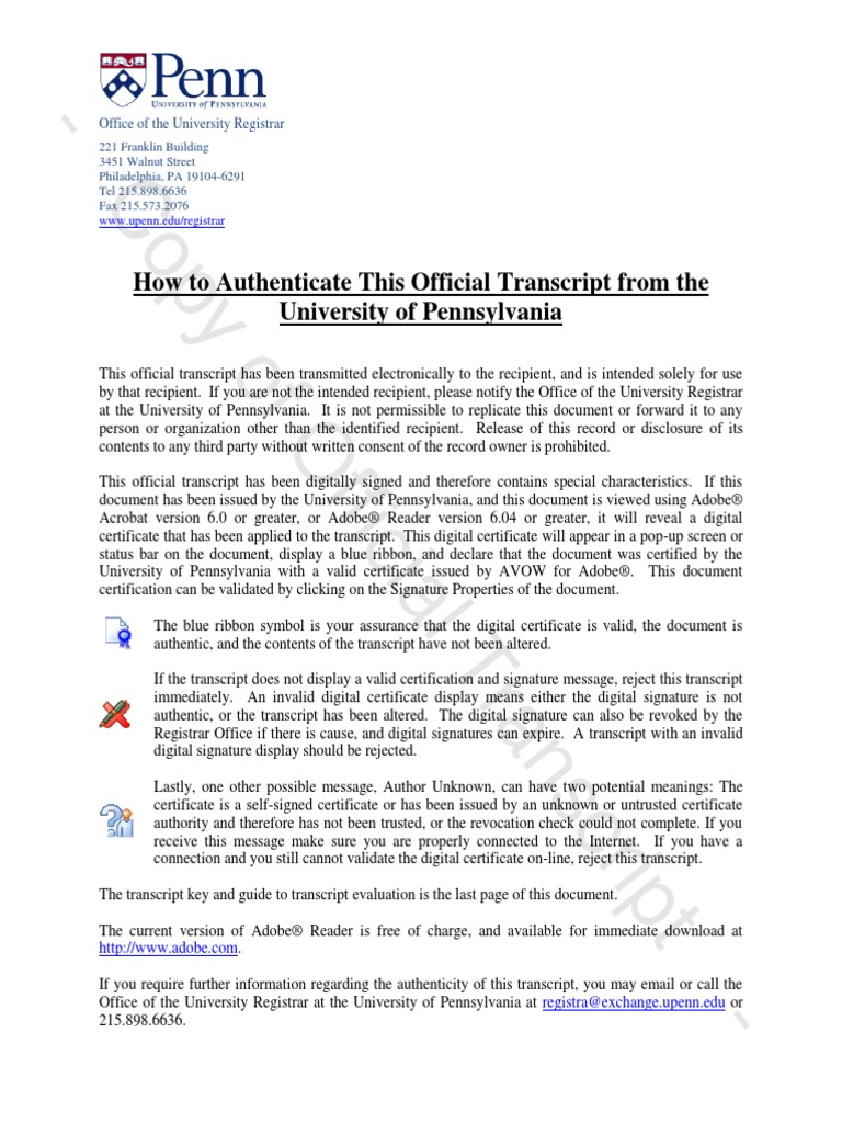 UPenn PDF | PDF | Graduate School | Public Key Certificate