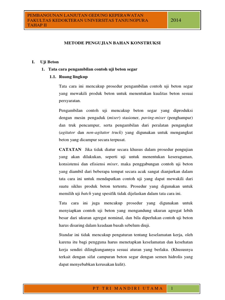 Metode Pengujian Bahan | PDF
