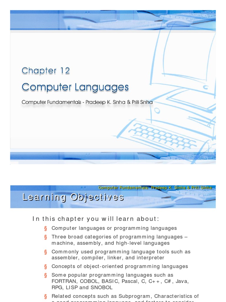 Computer Languages Overview for Class 6 | PDF | Business