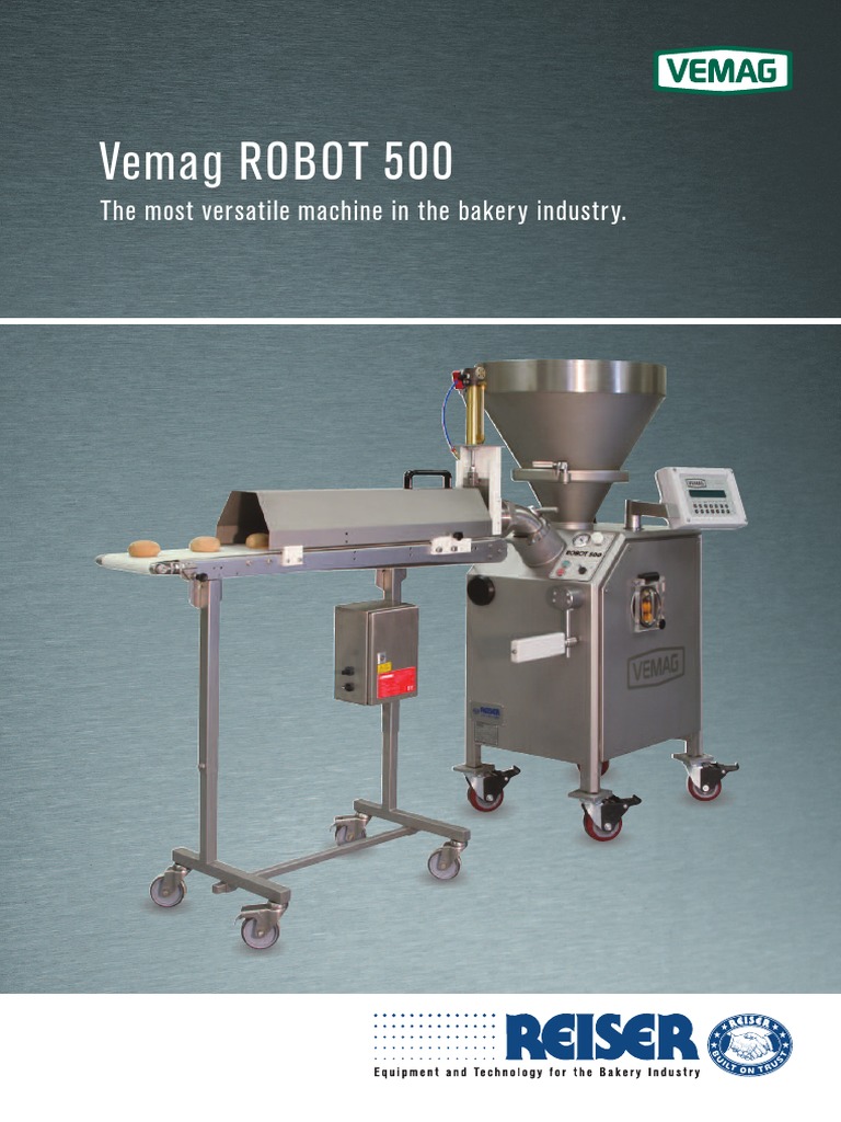 Vemag ROBOT 500 Bakery Machine Overview | PDF | Dough | Robot