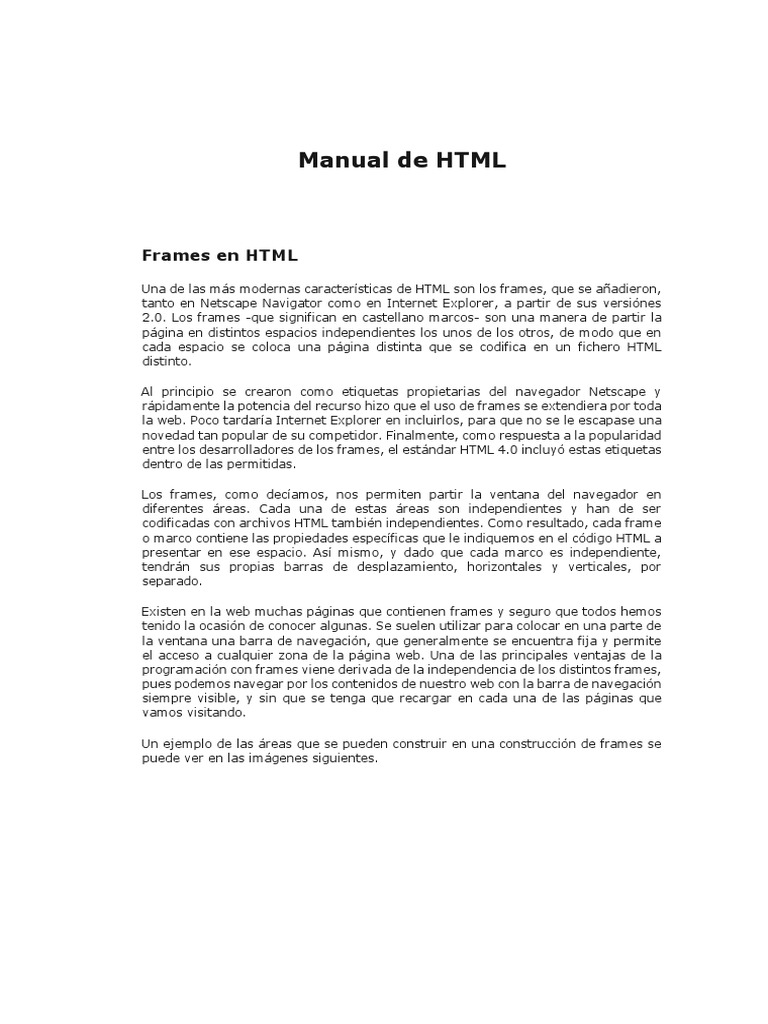 HTML - Frames | PDF | HTML | Navegador web