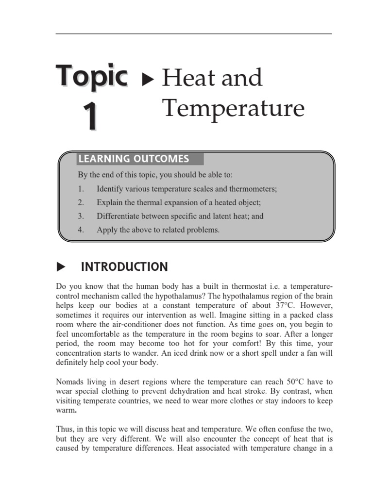 Heat and Temperature | PDF | Thermometer | Temperature
